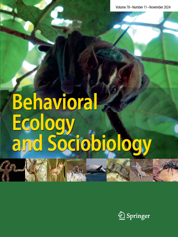 New cover image for Behavioral Ecology and Sociobiology