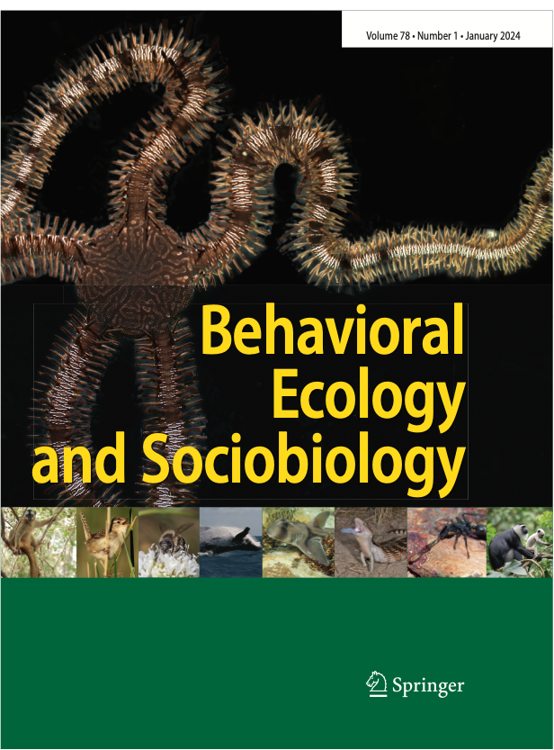 New cover image for Behavioral Ecology and Sociobiology