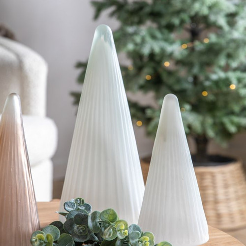 White Glass Christmas Tree | Dajac Home Interiors