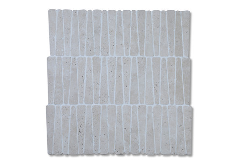 Light Travertine "Kit Kat" Finger Mosaic Tile | Daya Stone