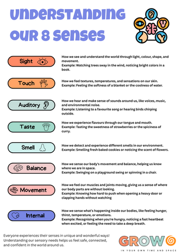 Understanding our 8 Senses | Grow Therapy Service