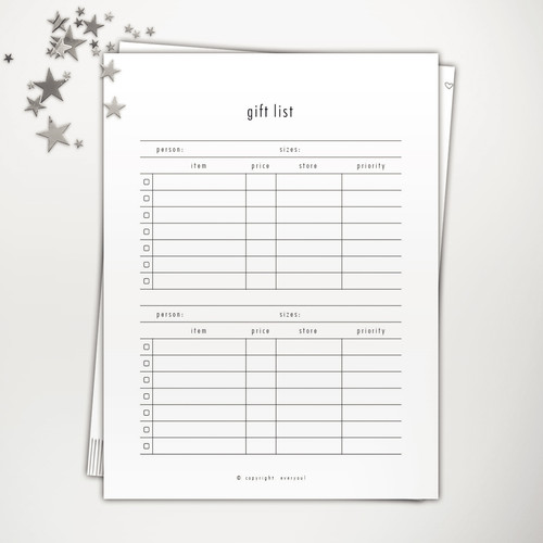 Gift List PowerPoint Template | Everyoul Templates