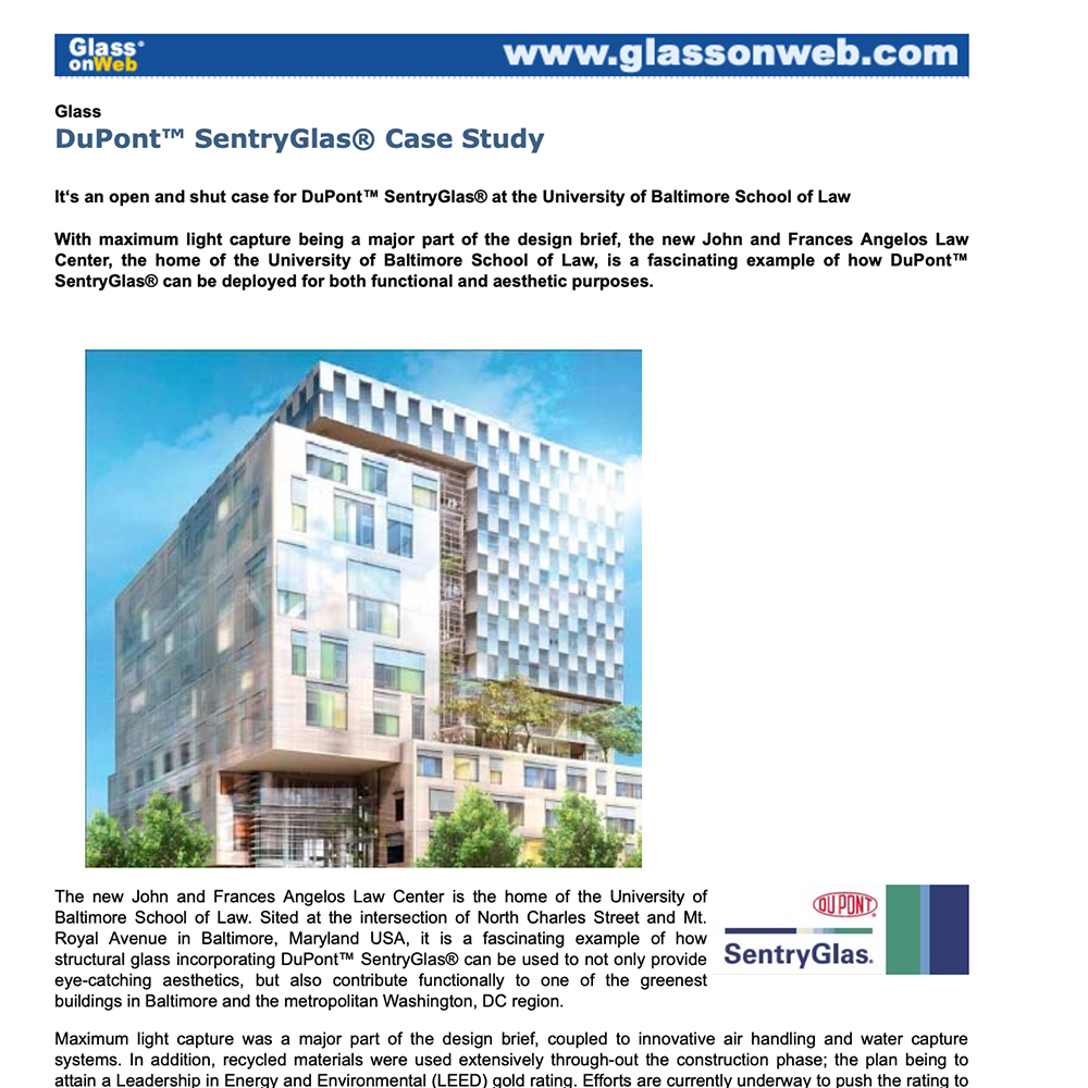 DuPont™ SentryGlas® Case Study