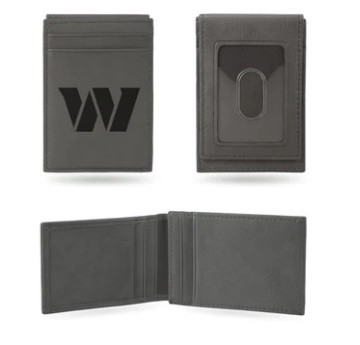 Washington Commanders Laser Engraved Front Pocket Wallet - Grey | Lil ...