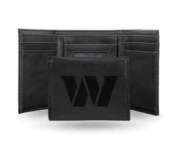 Washington Commanders Laser Engraved TriFold Wallet - Black | Lil City ...