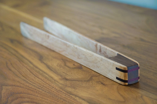 Elm and walnut toast tweezers | industrialcomfort