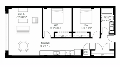 2 bedroom floor plans