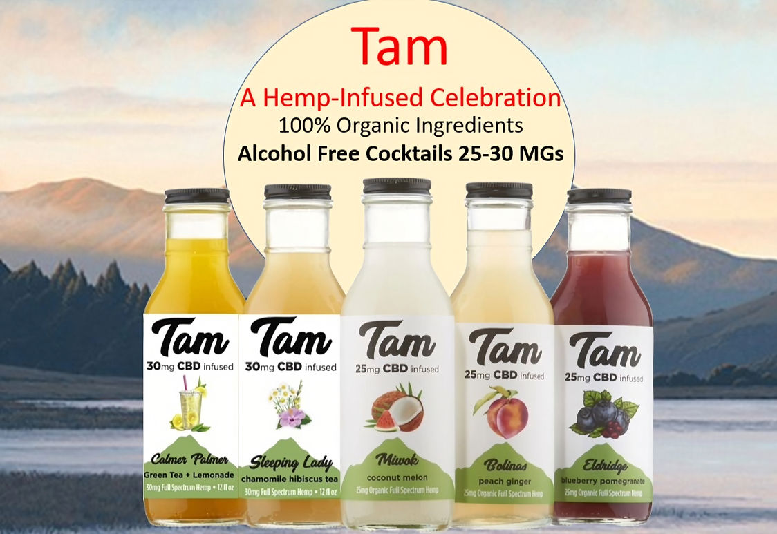 Tam Infused Organic Hemp Drinks | Alcohol Replacement | Sausalito, CA, USA