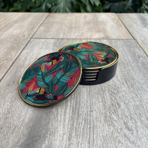Tropical Coaster Set - Blue | Anita