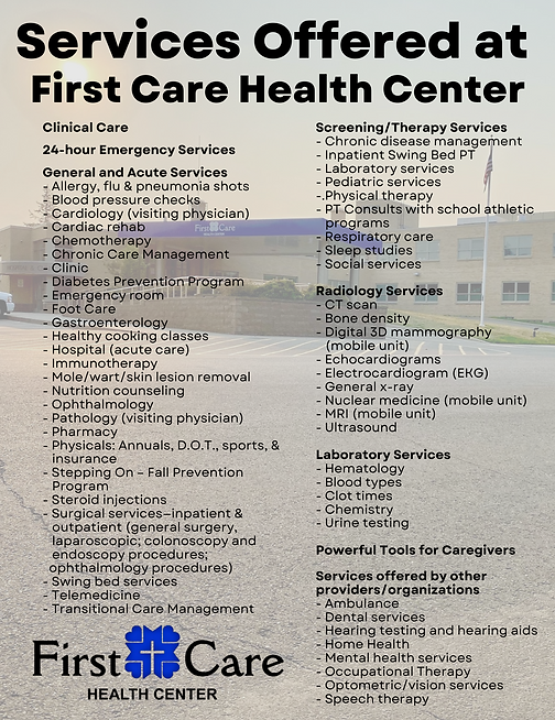 Services | firstcarehc