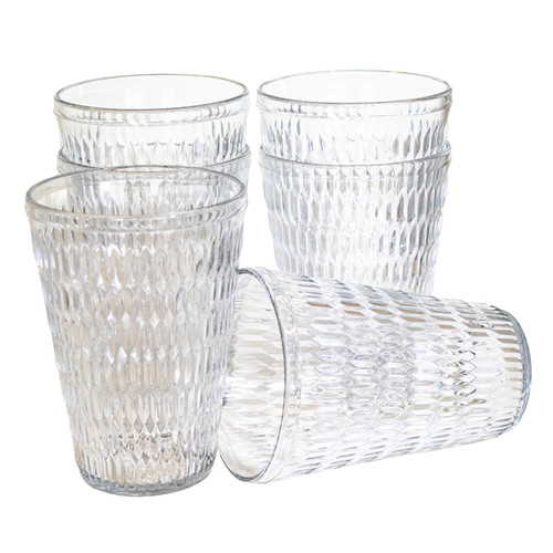 12 oz Clear Diamond Plastic Cups | Sparkle-Lite