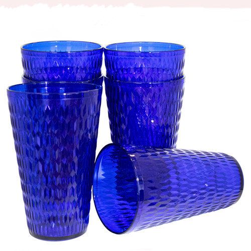28oz Blue Diamond Plastic Cups | Sparkle-Lite