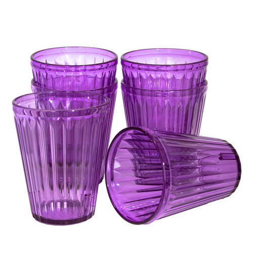 12oz Purple Fountain Plastic Cups | Sparkle-Lite