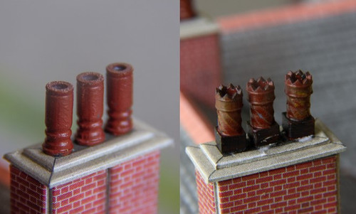 HO Scale/OO Gauge Chimney x6 | Railscale 33d