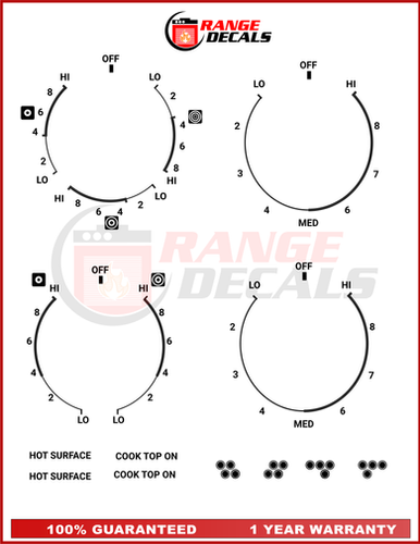 Samsung Stove Decals |12| Range Decals | Range Decals