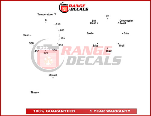 BOSCH HBN445AUC Oven Decals | Range Decals | Range Decals