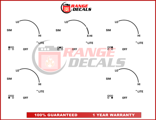 GE Stove Decals |28| Range Decals | Range Decals