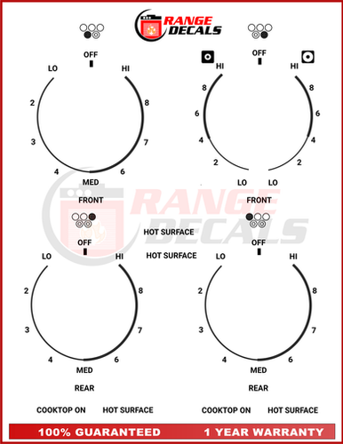 SAMSUNG FER400SX Stove Decals | Range Decals | Range Decals