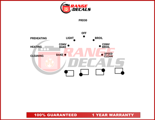 Thermador PRD36 Stove Decals | Range Decals | Range Decals