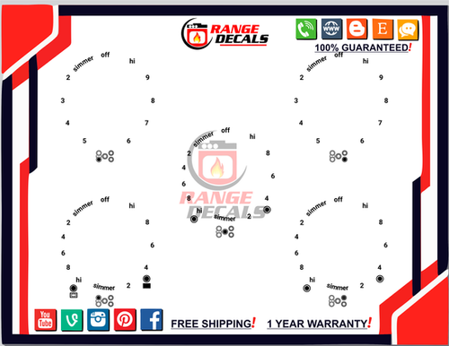 Viking DECU1655BSB Stove Decals | Range Decals | Range Decals