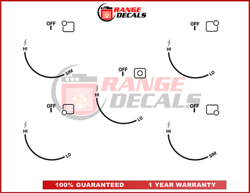 BOSCH NGM8055UC Cooktop Decals | Range Decals | Range Decals