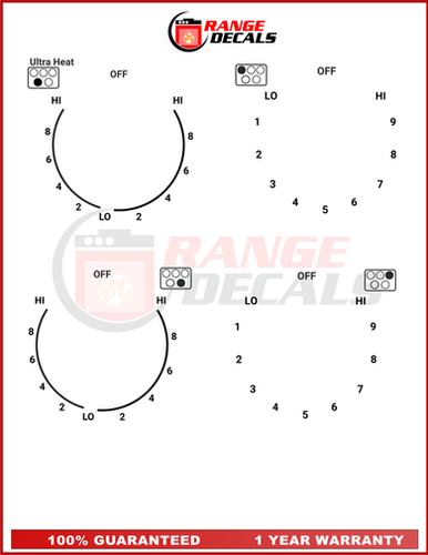 LG LREL6323S Electric Decals | Range Decals | Range Decals