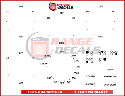 AMANA Stove Decals |2| Range Decals | Range Decals