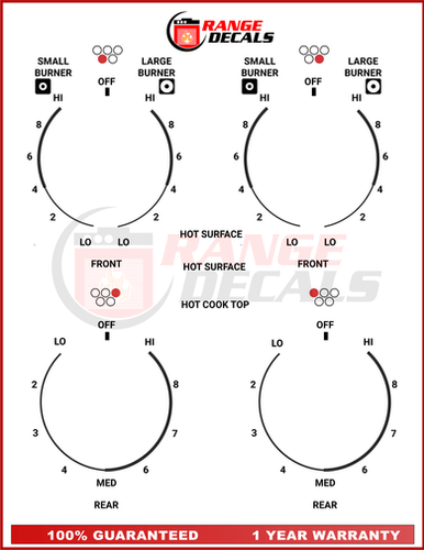 Samsung Stove Decals |2| Range Decals | Range Decals