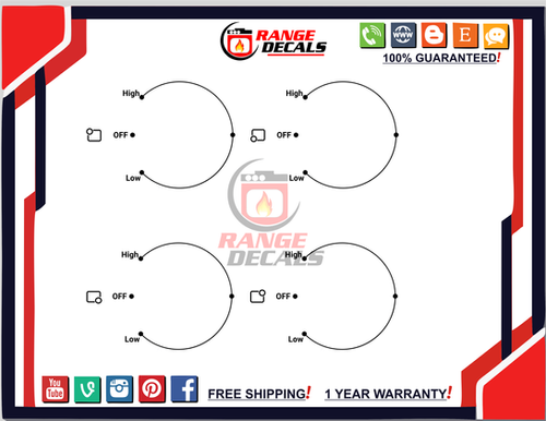 Whirlpool Stove Decals |11| Range Decals | Range Decals