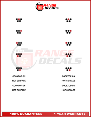 SAMSUNG NE58F9500SS Stove Decals | Range Decals | Range Decals