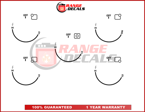 BOSCH NGM8656UC Cooktop Decals | Range Decals | Range Decals
