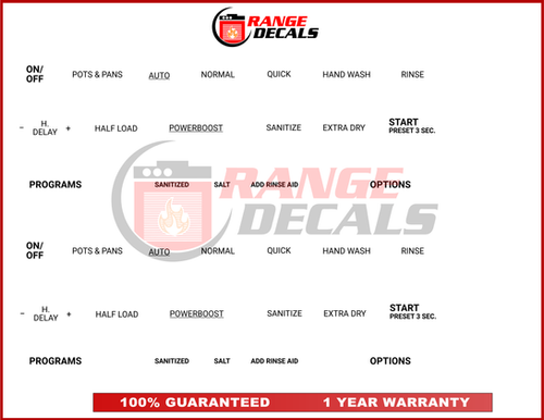 Thermador Stove Decals |5| Range Decals | Range Decals