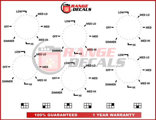 Viking DED0130SS Oven Decals | Range Decals | Range Decals