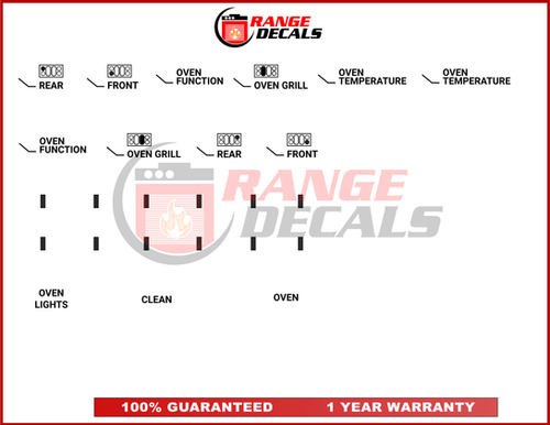KitchenAid Stove Decals |5| Range Decals | Range Decals