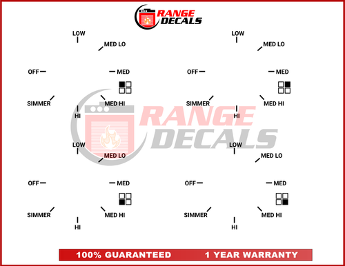 Viking VGSU1024BSS Cooktop Decals | Range Decals | Range Decals