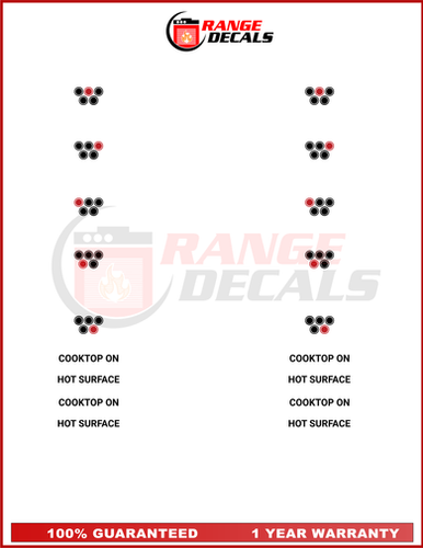 SAMSUNG NE58H9950WS Stove Decals | Range Decals | Range Decals