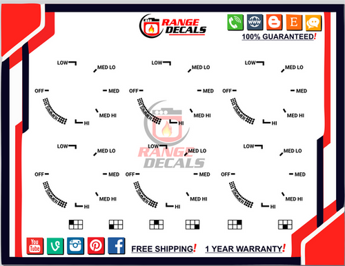 Viking VGC5366BSS Cooktop Decals | Range Decals | Range Decals