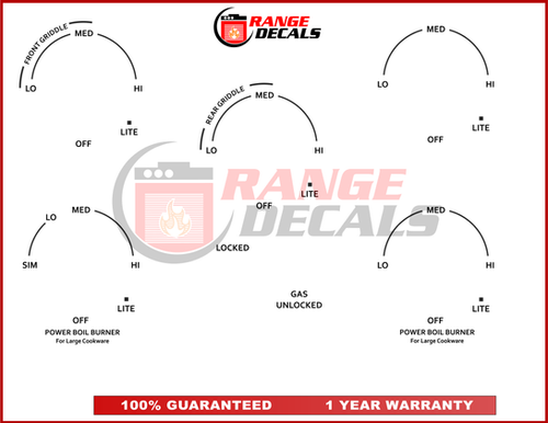 GE Stove Decals |57| Range Decals | Range Decals
