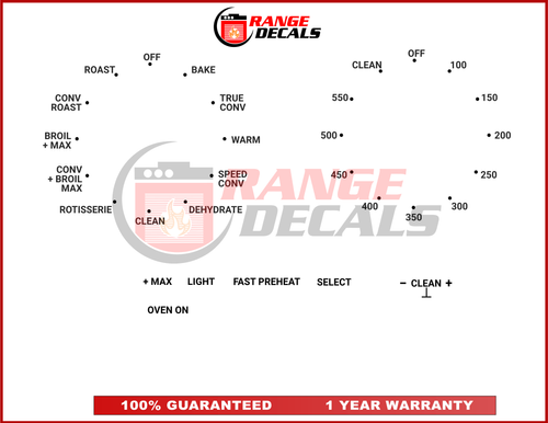 Thermador pod301 Oven Decals | Range Decals | Range Decals