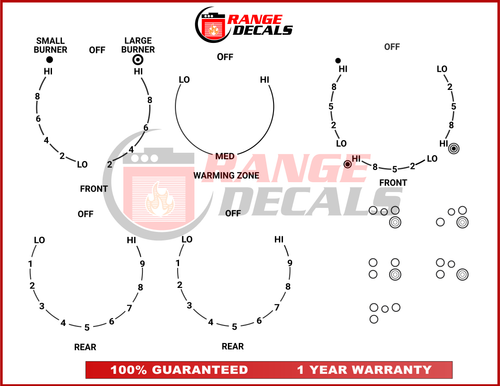 GE PB975ST1SS Oven Decals | Range Decals | Range Decals