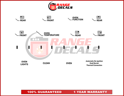 Viking VGSC3666BSS Stove Decals | Range Decals | Range Decals