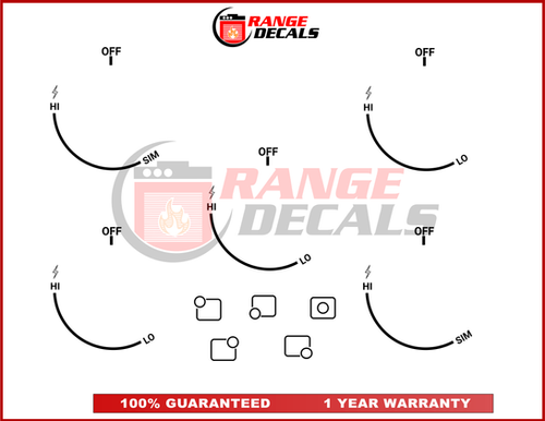 BOSCH NGM8055UC Cooktop Decals | Range Decals | Range Decals