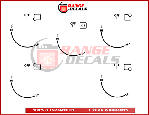 BOSCH NGM8665UC Cooktop Decals | Range Decals | Range Decals