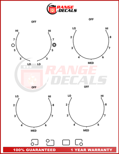 BOSCH HEI8056U Oven Decals | Range Decals | Range Decals