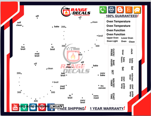 Viking Stove Decals | 24 | Range Decals | Range Decals