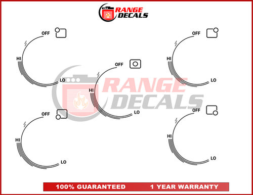 BOSCH NGP935UC Cooktop Decals | Range Decals | Range Decals