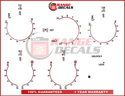 GE Stove Decals |44| Range Decals | Range Decals
