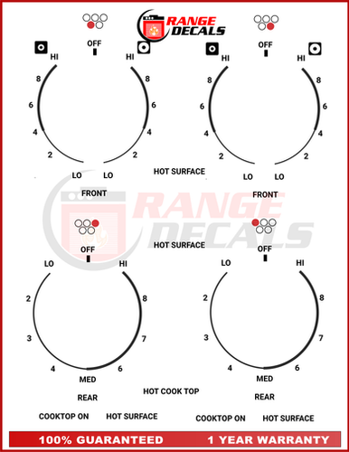 Samsung Stove Decals |7| Range Decals | Range Decals