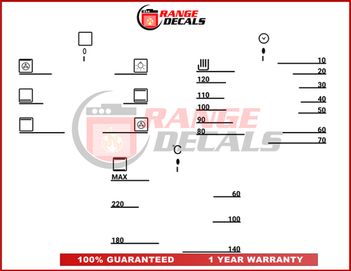 Ariston FZ51IXAUS Oven Decals | Range Decals | Range Decals