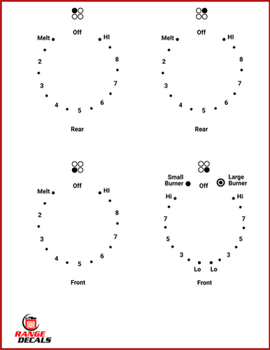 GE Stove Decals |67| Range Decals | Range Decals